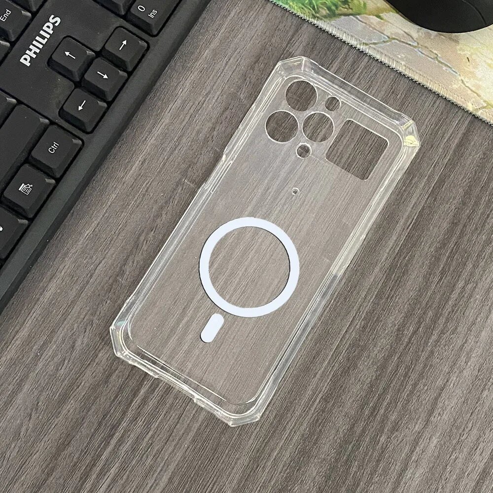 Чехол Blackview BL8000 Clear with White с магнитом