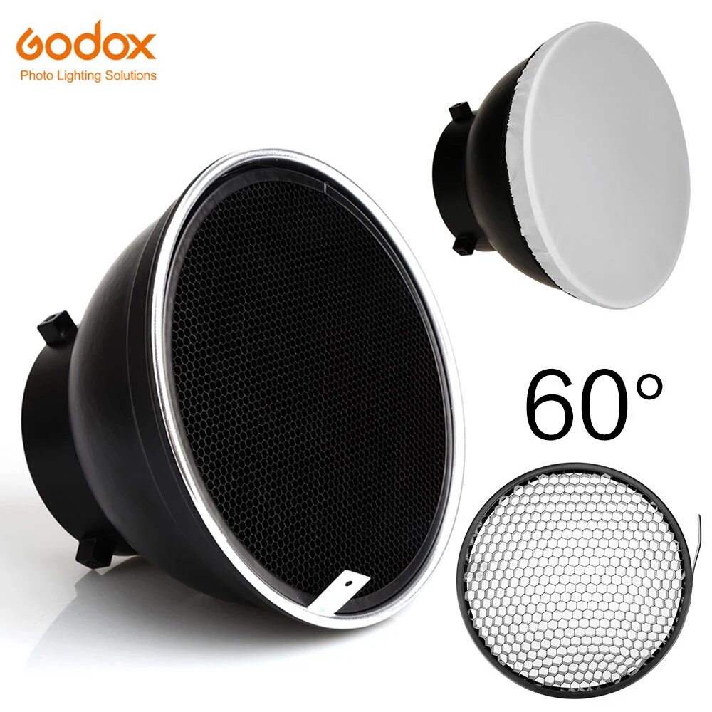 Godox 7" отражатель 60° с сотовой решеткой, черный