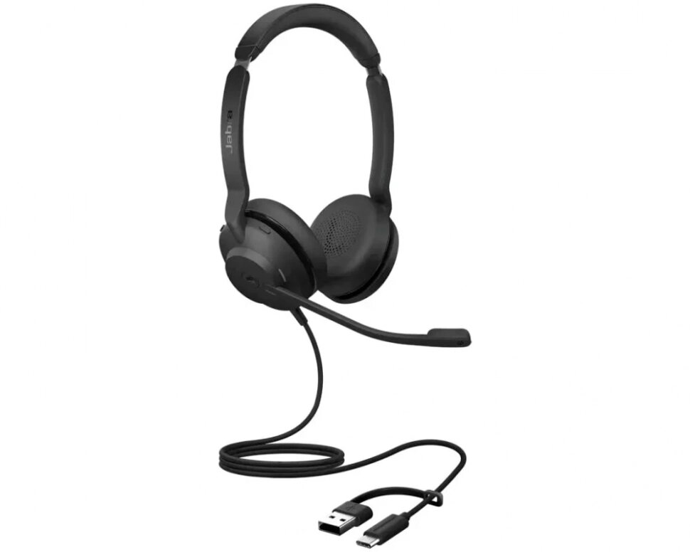 Проводная гарнитура Jabra Evolve2 30 SE, MS Stereo, адаптер USB-C/A (PN: 23189-999-779)