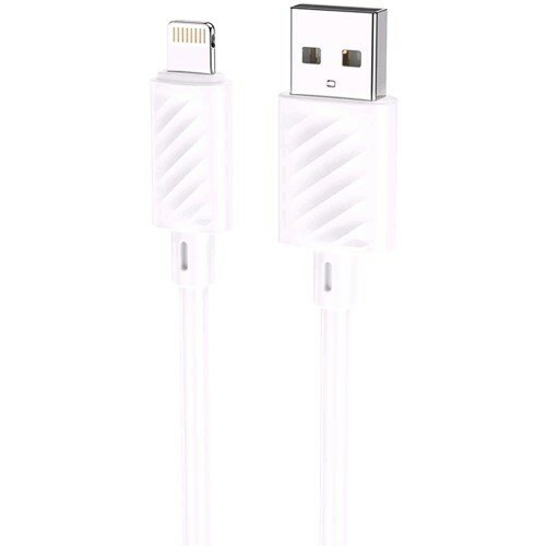 Кабель USB для iPhone Lightning (8pin) 1м, 2,4А, белый**********