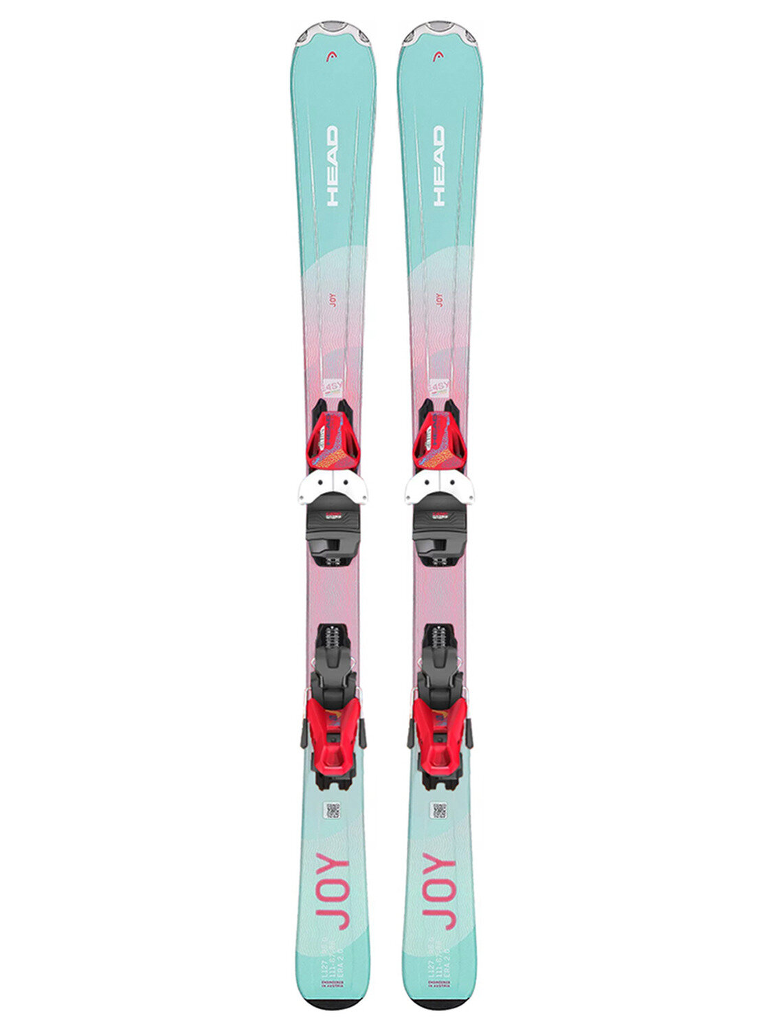 Горные лыжи с креплениями Head Joy Easy JRS + JRS 4.5 GW Red 23/24 , для детей , Розовый