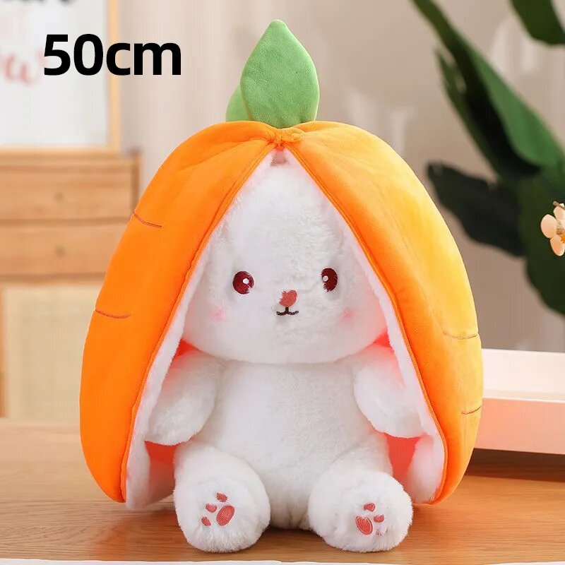 Мягкая игрушка Зайка в Морковке 50cm-апельсин / Заяц морковь подарок девушке, маме, девочке