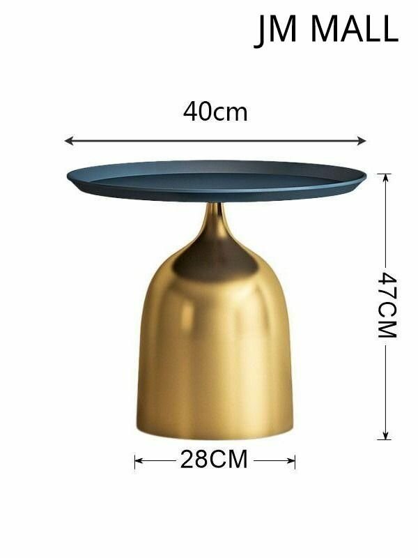 Журнальный столик из кованого металла 40×40×47 см — приставной столик для гостиной, спальни, балкона и коридора