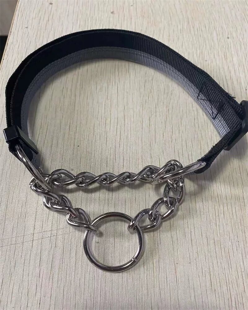 Ошейник для собак, полуP-цепочка, P-образный ошейник, ошейник против укусов, ошейник для средней и большой собаки,