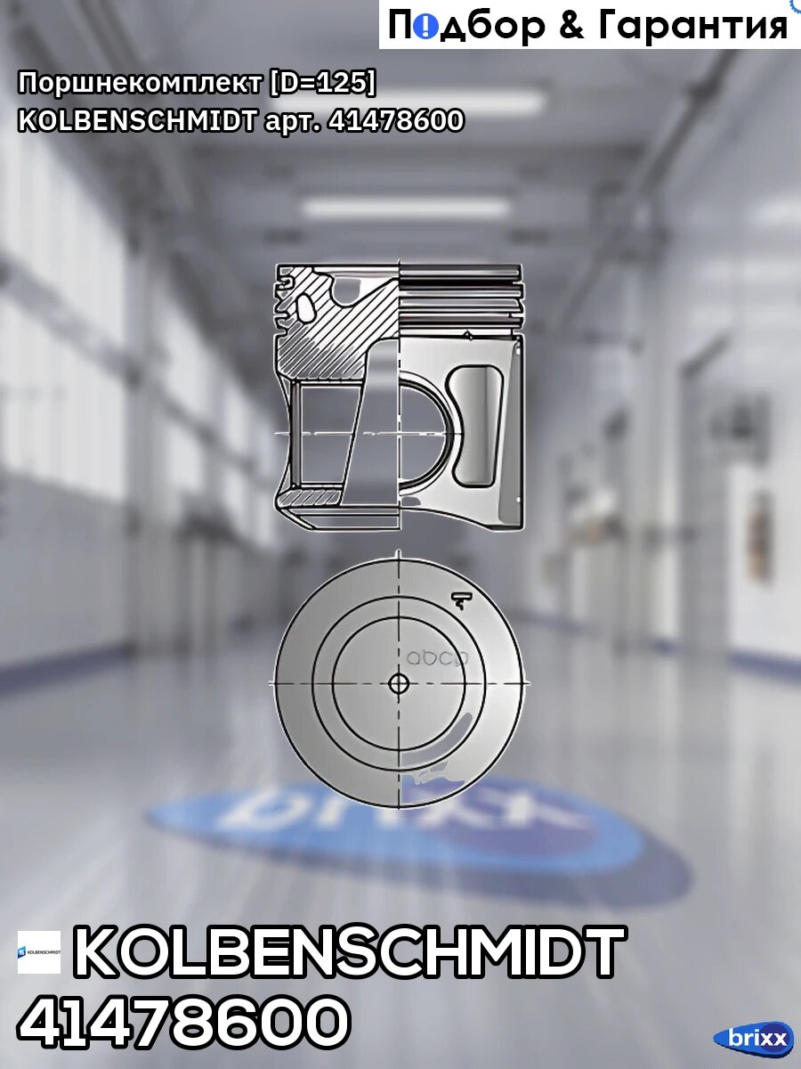 Поршнекомплект [D=125] KOLBENSCHMIDT арт. 41478600