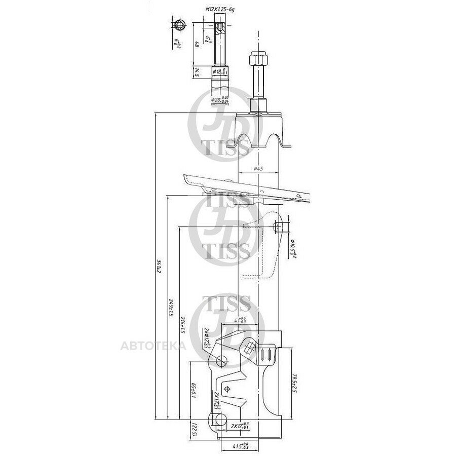 Стойка газомасляная передняя левая /333411/ JUST DRIVE JAS0177 HONDA Fit (GD_) 02-, Jazz (GD_) 02-;