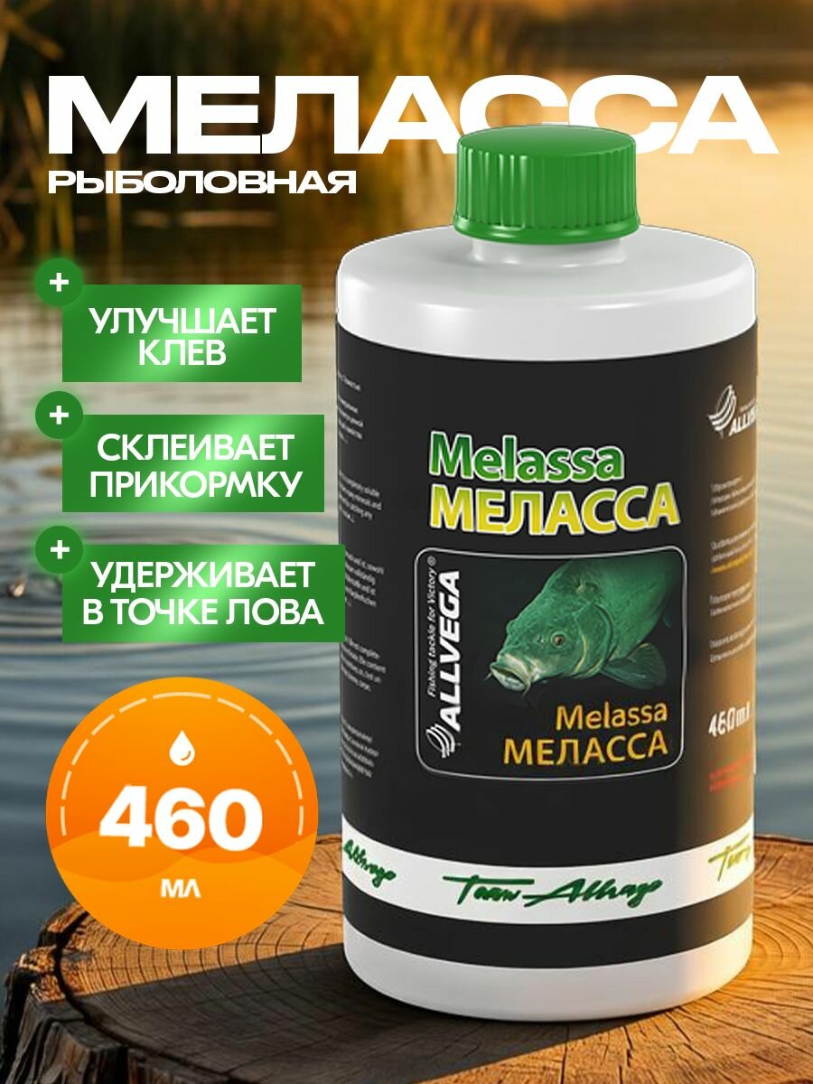 Ароматизатор для рыбалки добавка в прикормку Меласса Карп 460 мл