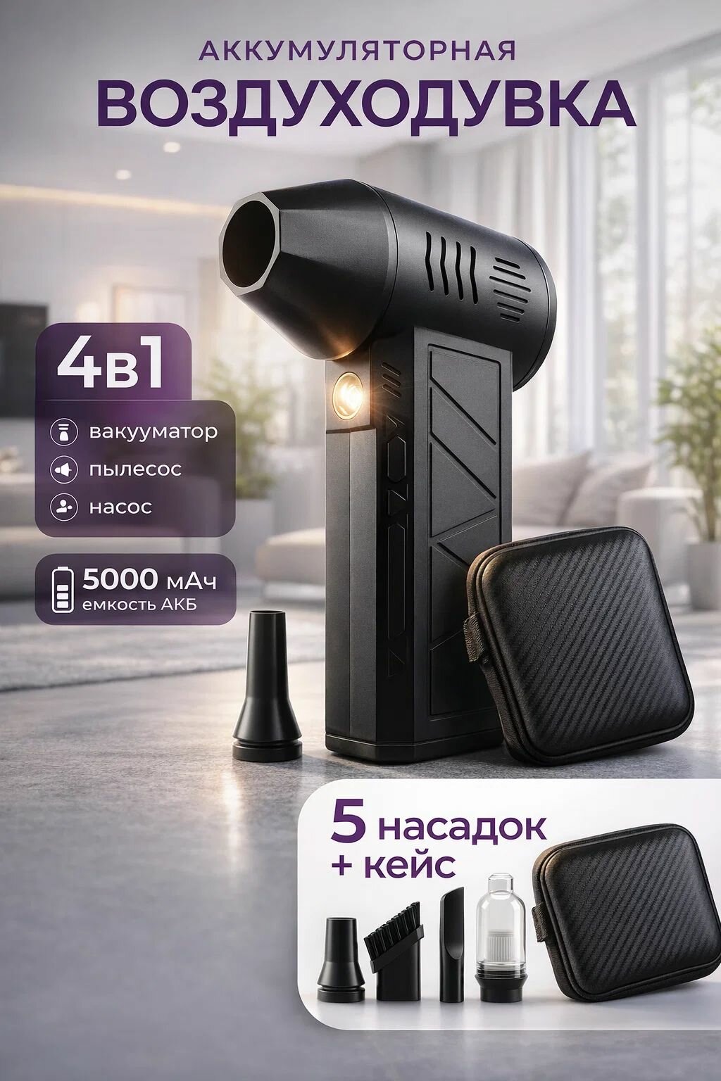 Воздуходувка аккумуляторная / воздуходувка для компьютера / ветродуйка аккумуляторная