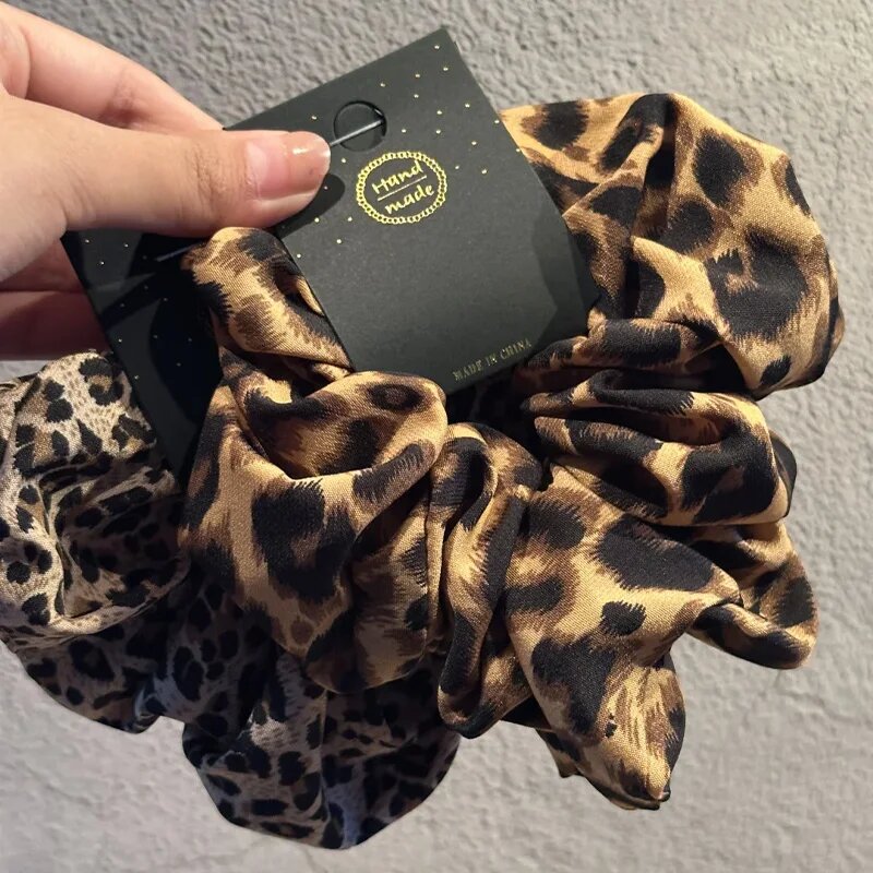 Ретро резинки для волос с леопардовым принтом 2pcs leopard