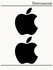 2-е (Две) Термонаклейки apple