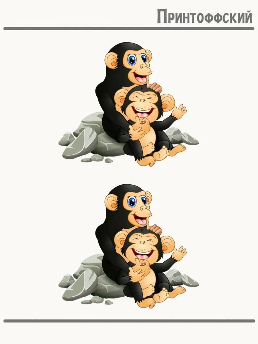 2-е (Две) Термонаклейки a monkey обезьяны семья мама и малыш