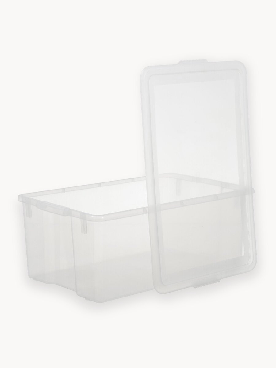 Контейнер для хранения с крышкой BEROSSI Porter, 50 л, 66×42×26 см, прозрачный