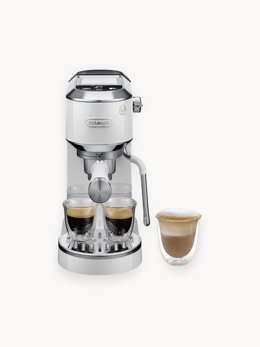 Кофеварка Delonghi "EC890" EC890WI(T), белый, металл/пластик, 4,2кг
