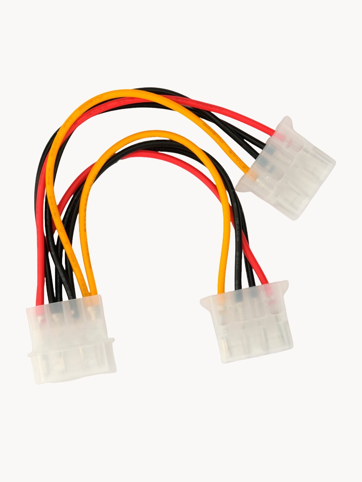 Разветвитель питания Molex Cablexpert Molex 4pin(M) / 2xMolex 4pin(F) медный проводник 15 см CC-PSU-1