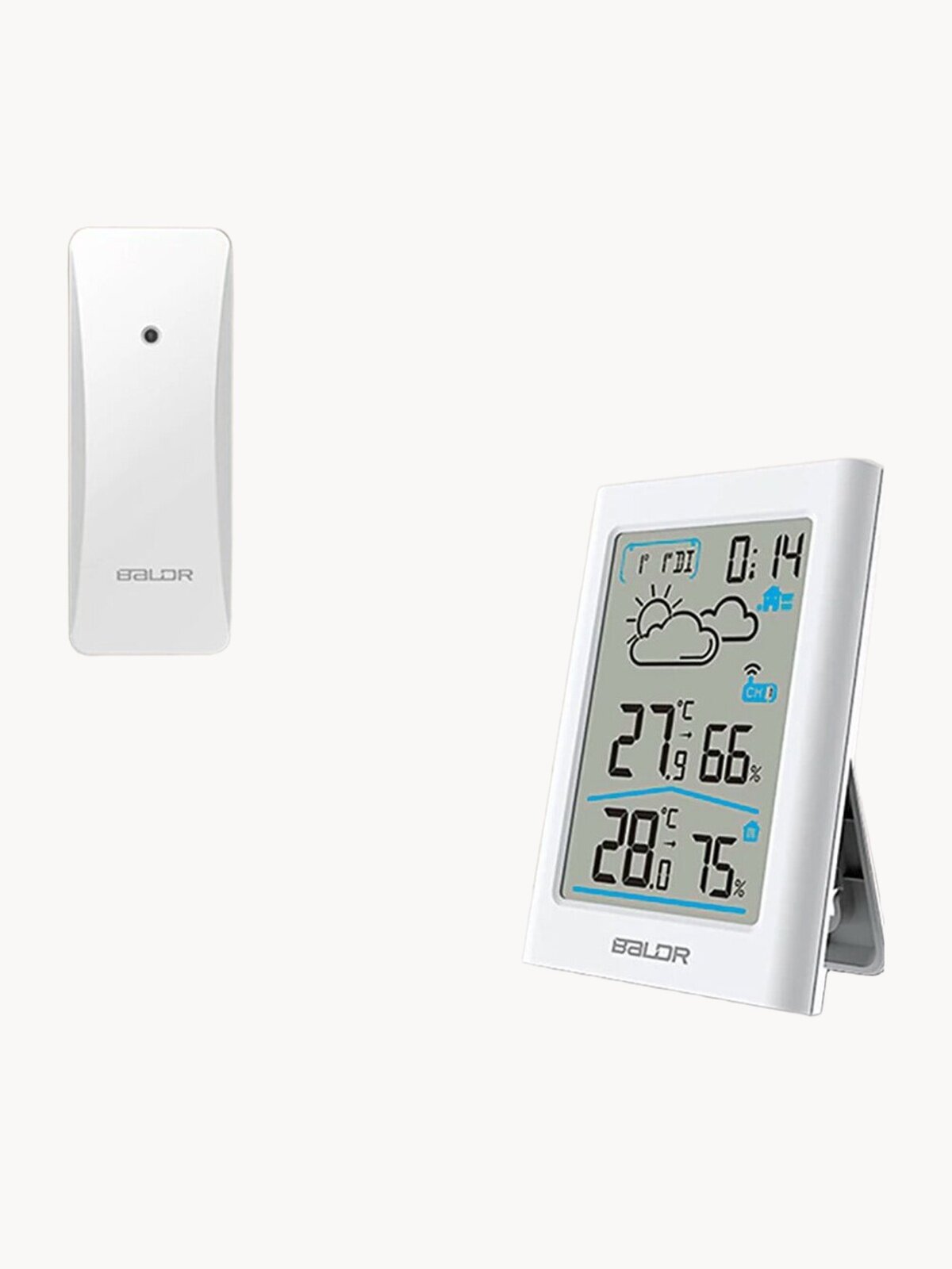 Гигрометр термометр беспроводной с внешним датчиком / метеостанция домашняя