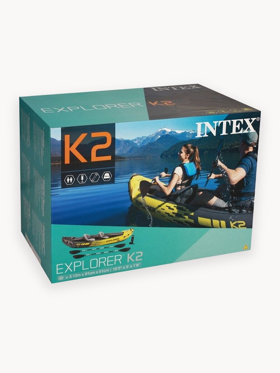 Надувная лодка Intex Explorer K2 (68307NP) желтый