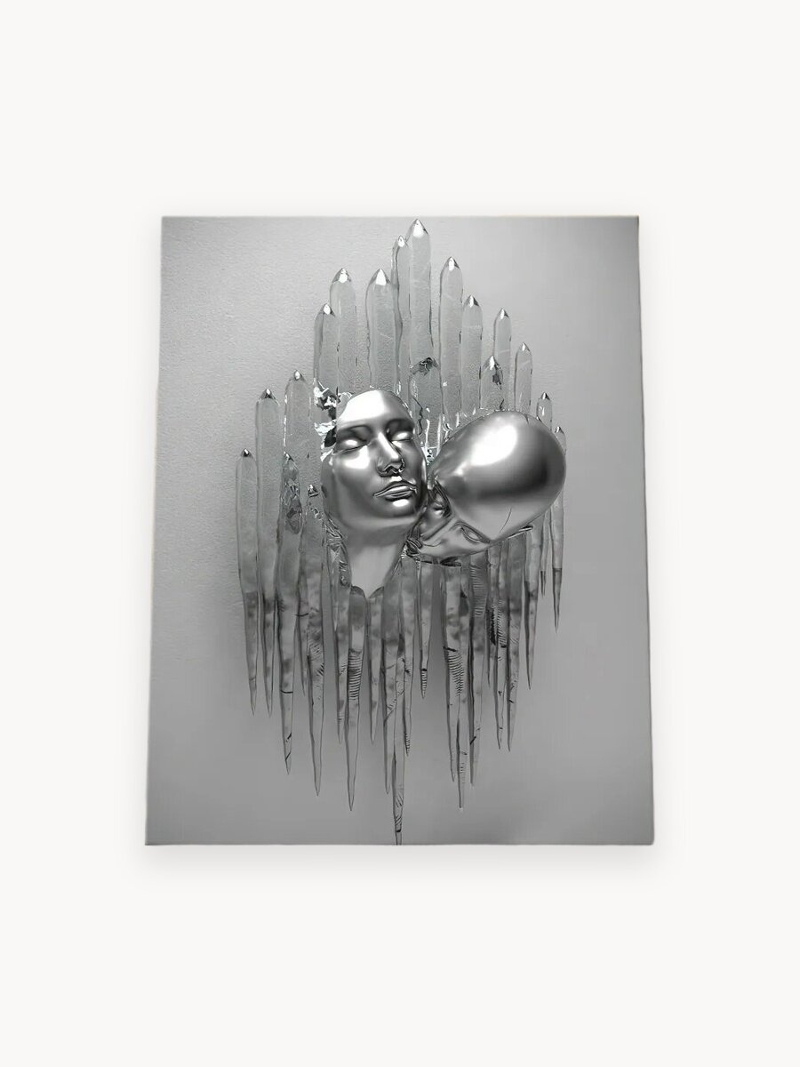 Картина на стену интерьерная Металлическая любовь 30x40 см