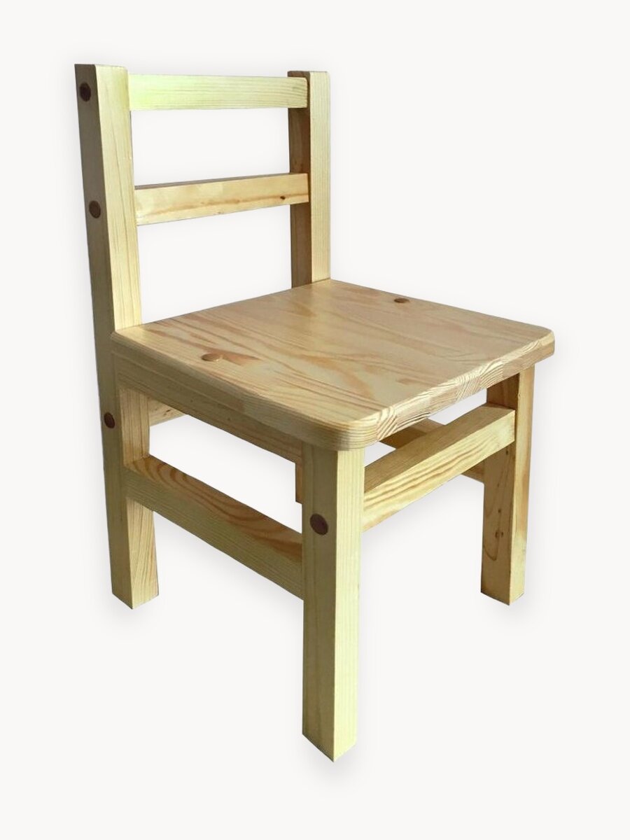 Стул детский СТД1013, массив сосны, устойчивый, для группы 1, натуральный бежевый цвет