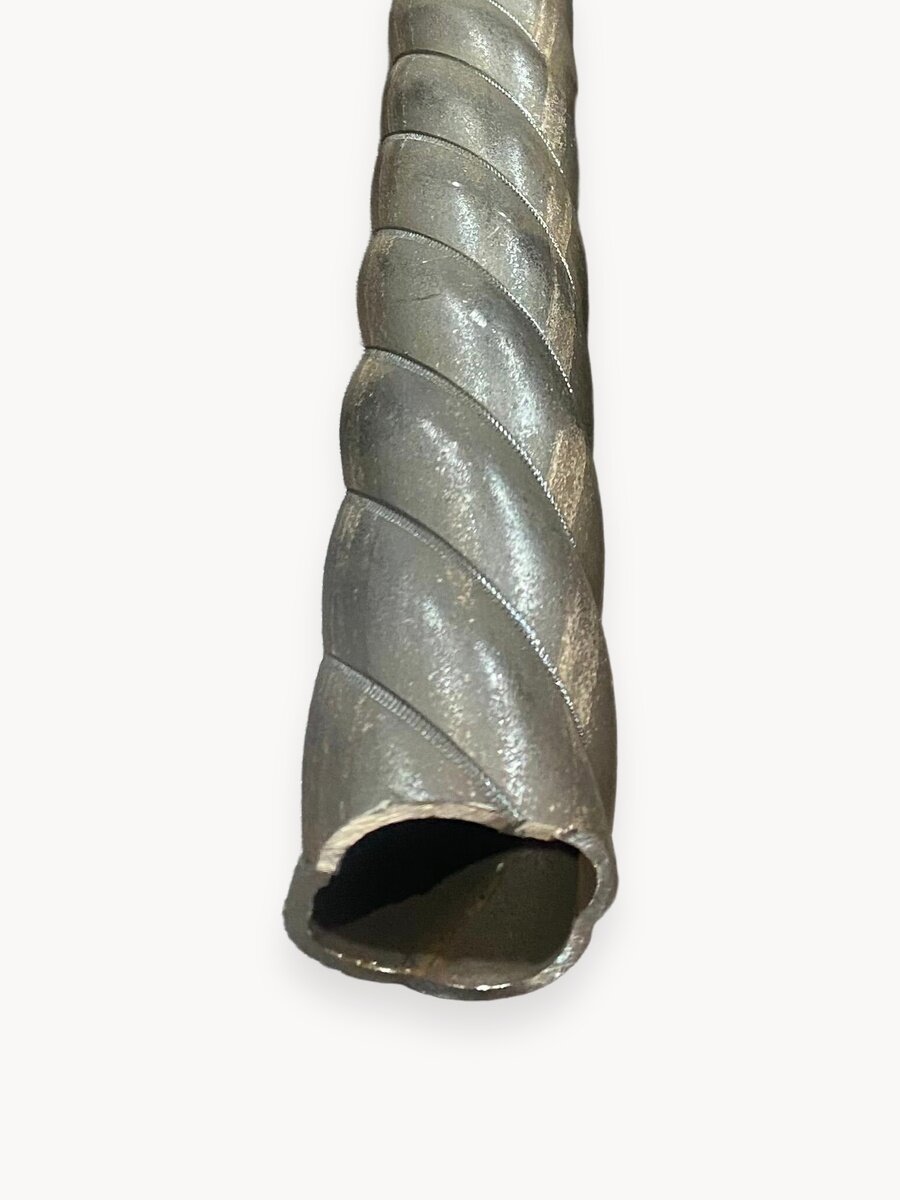 Труба стальная, рифленая, круглая, витая, толщина 2.8 мм, длина 2 м