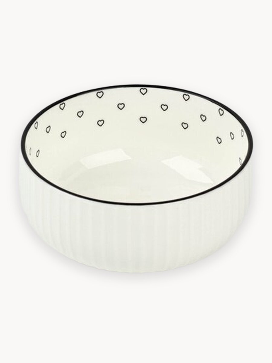 Салатник керамический Дорого внимание «Сердечки», 11.5×5.6 см, 330 мл