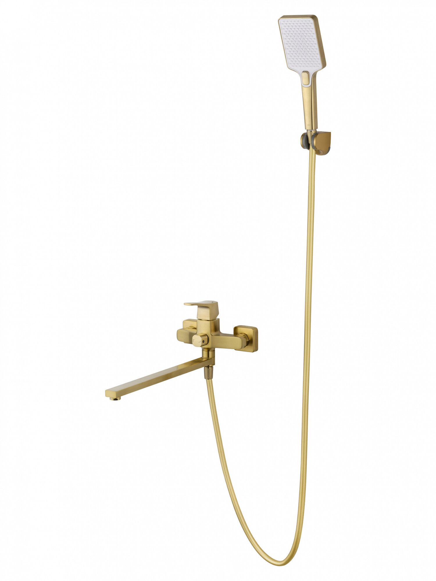 Смеситель для ванны с длинным изливом WONZON & WOGHAND, Брашированное золото (WW-639906-BG)