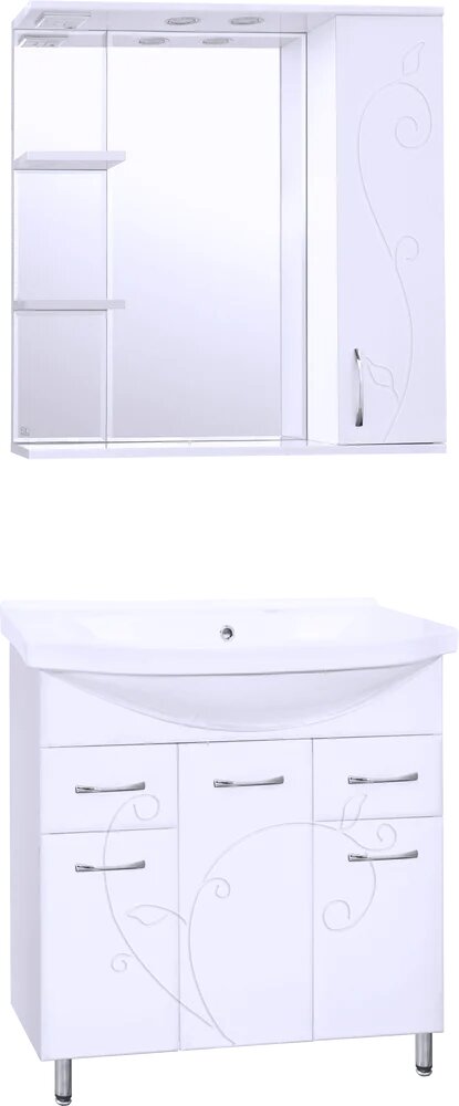 Мебель для ванной комнаты Style Line Эко Фьюжн №26 80 белая