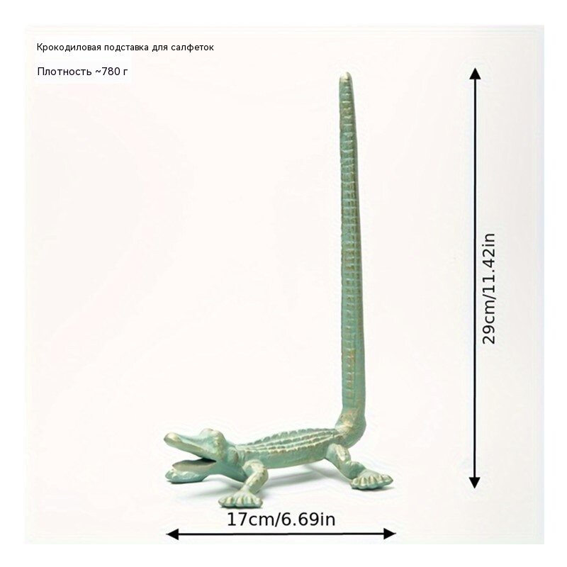 Держатель для туалетной бумаги, Зеленый крокодил, Украшение, 17x29 cm