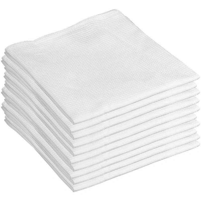 Набор полотенец вафельных отбел. 40х80см, пл160г/м2,10 шт/уп, текстил,100%хл