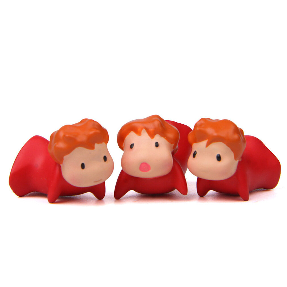 3 шт. Аниме-фигурки Ponyos Cliffs, коллекция игрушек, статуэтки
