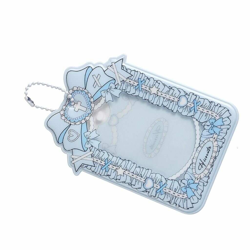 Трехдюймовый держатель для карт polaroid для девочек, студенческая карта кампуса, карта питания, держатель для карт-синий