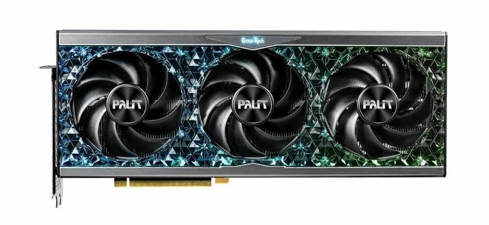 Видеокарта Palit GeForce RTX 4090 GAMEROCK OC (NED4090S19SB-1020G) - PCI Express 4.0, 24 ГБ, GDDR6X, 384 бит, HDMI, DisplayPort, GPU 2235 МГц