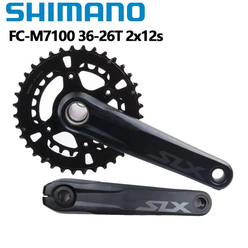 Shimano DEORE XT SLX M8100 M7100 Шатуны 36-26T 2х12 скоростей 170/175 мм 175 мм, NO BB, M7100