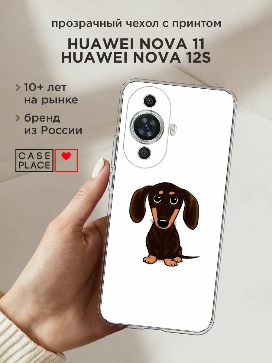 Чехол на Huawei NOVA 11/12S / Хуавей Нова 11/12S с принтом "Маленькая такса"