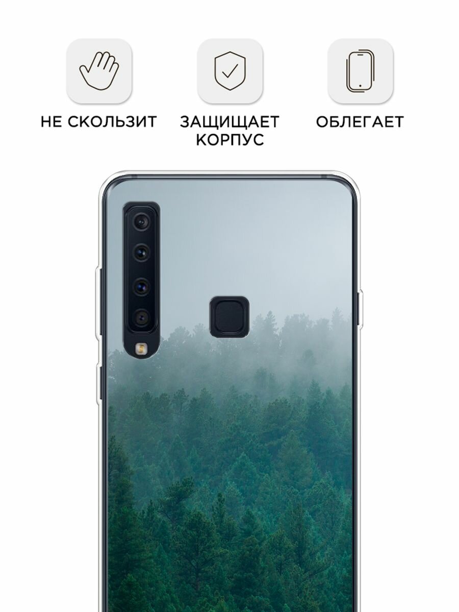 Чехол на Samsung Galaxy A9 2018 / Самсунг Галакси А9 2018 с принтом "Лес в облаках" — фото 1