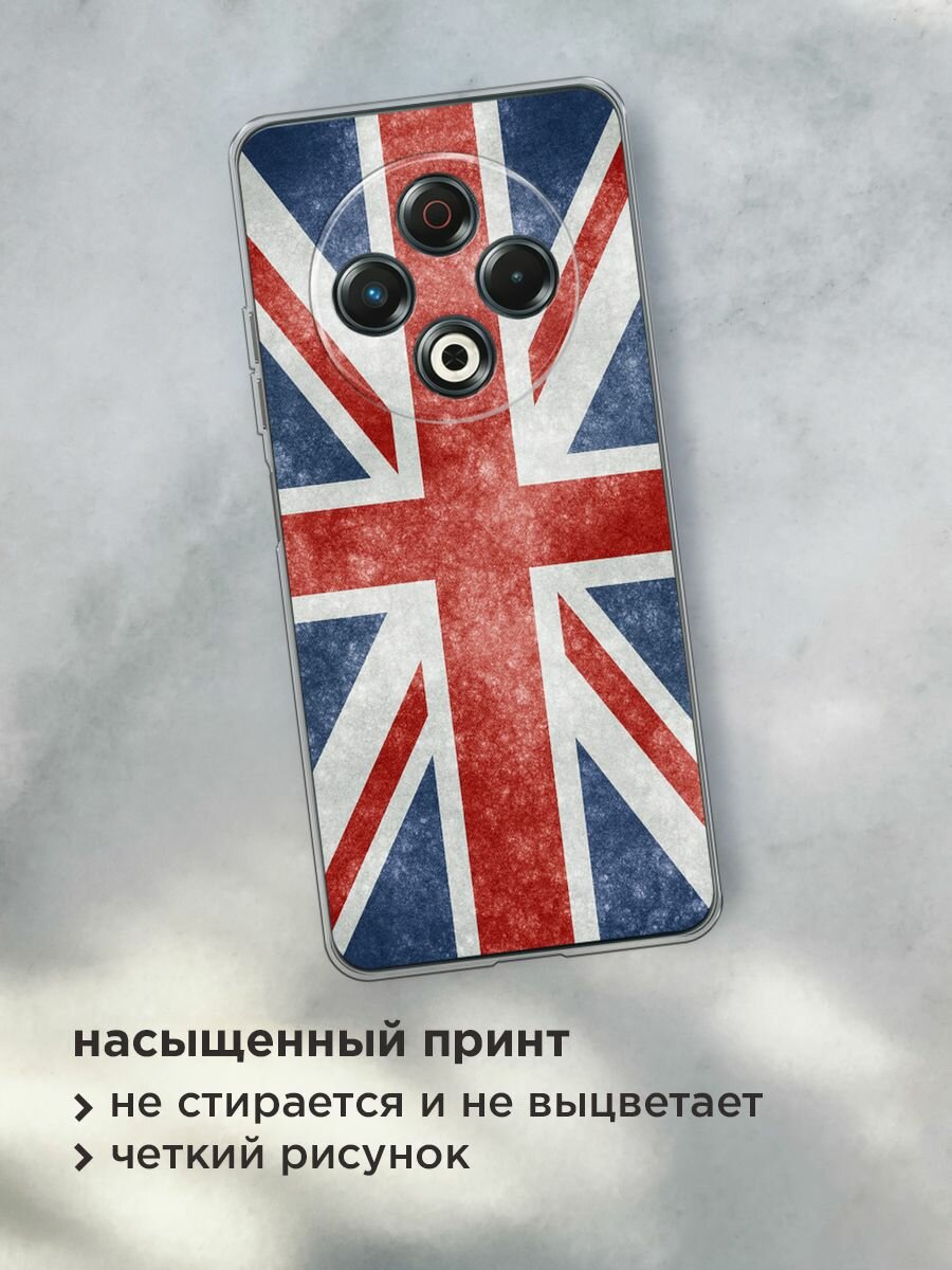 Чехол на Tecno Spark 30 / Текно Спарк 30 с принтом "Флаг Великобритании 1" — фото 1