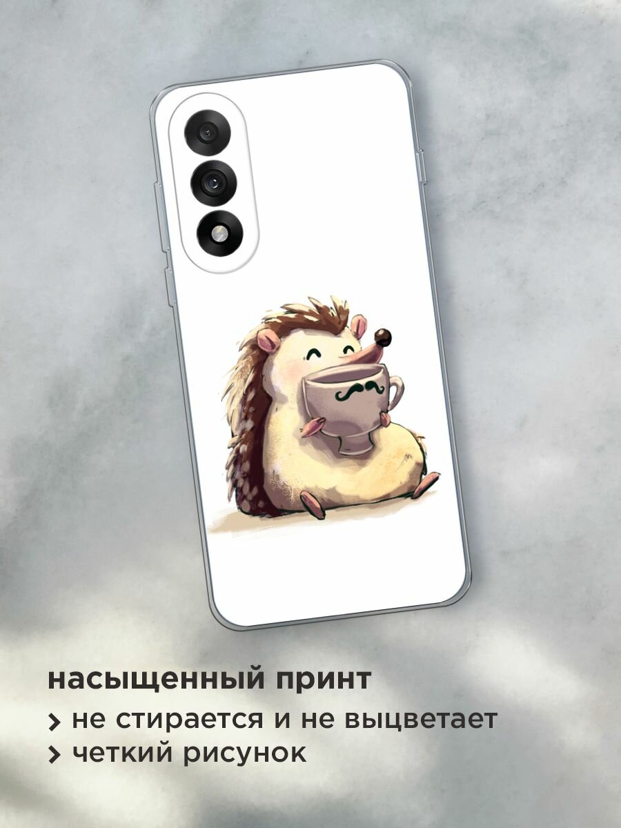 Чехол на OnePlus Nord 5 / Ван Плас Норд 5 с принтом "Еж кофеман" — фото 1