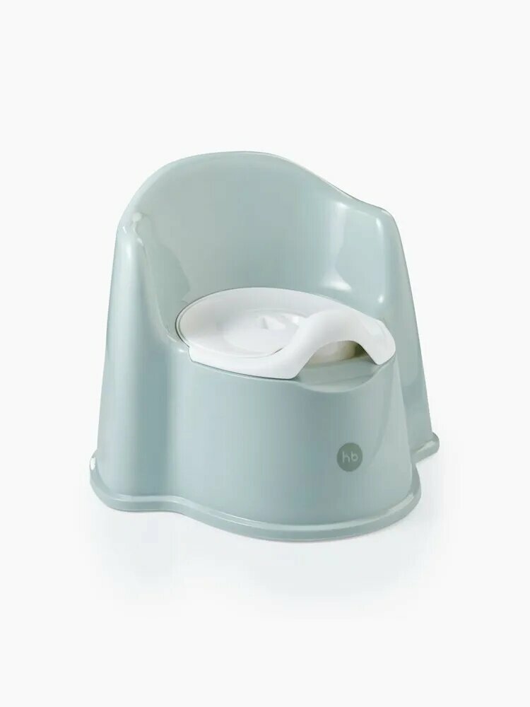 34018, Горшок детский с крышкой для мальчика и девочки Happy Baby "Zozzy", с завышенной спинкой, зеленый