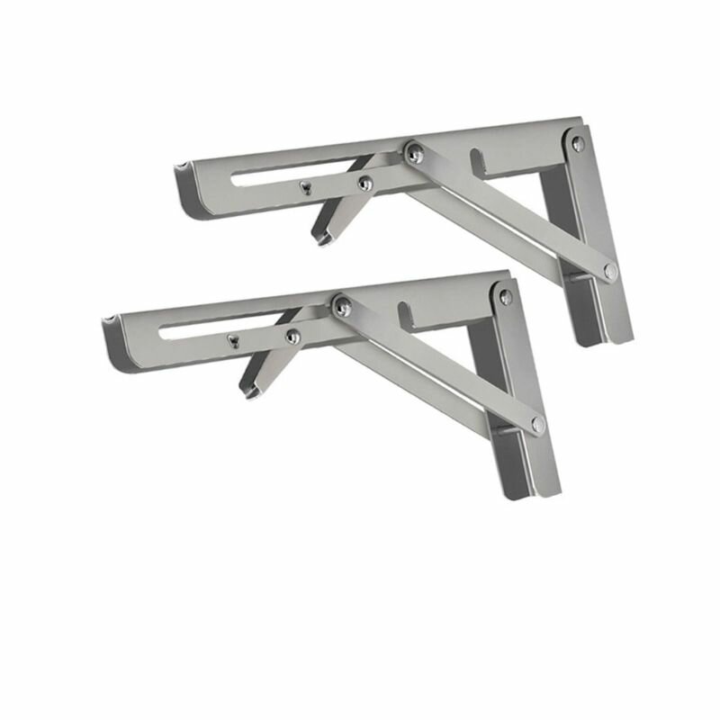 Складной настенный кронштейн для полки из нержавеющей стали-6 дюймов тип B серебристый