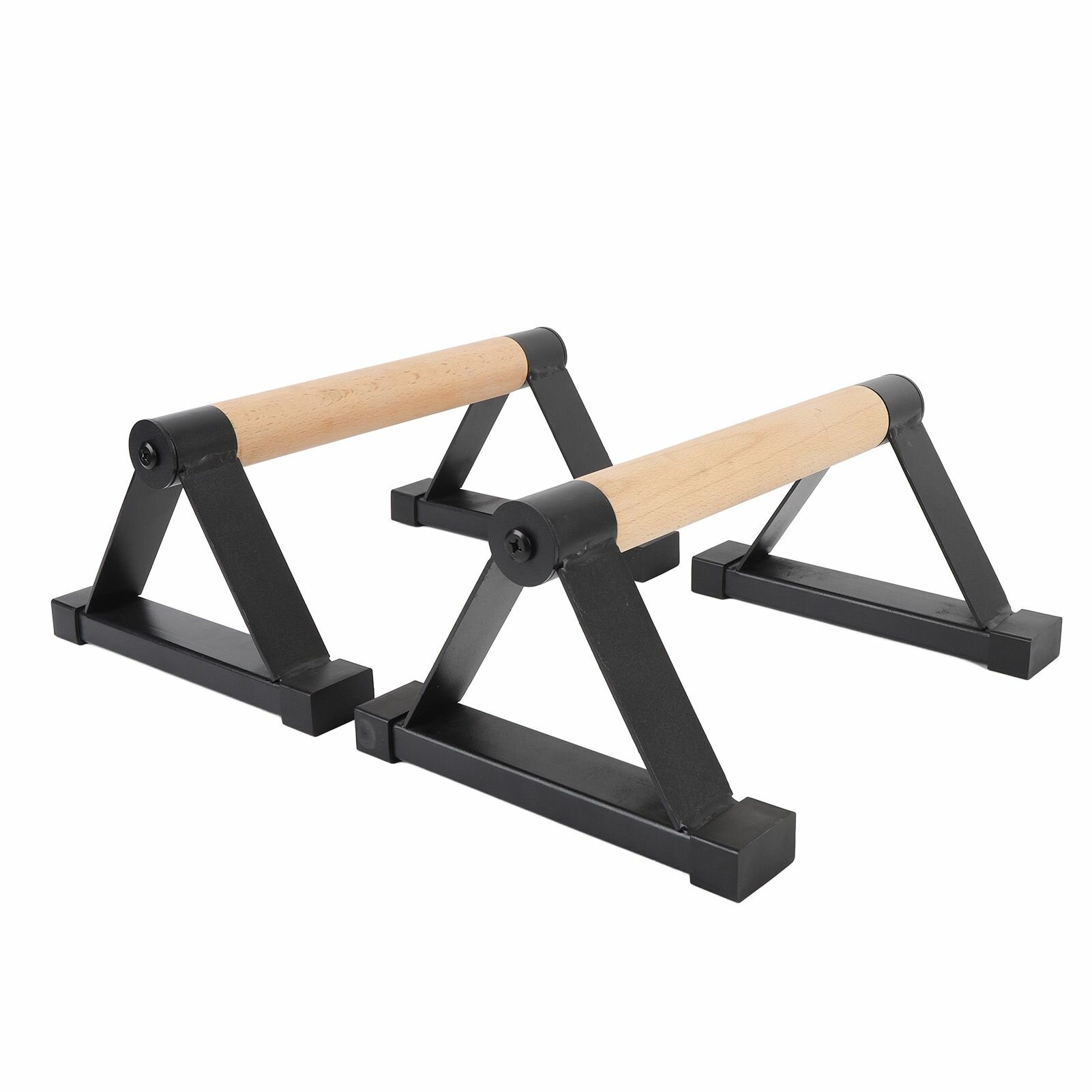 Брусья для отжиманий из бука и стали, нескользящие, для силовых тренировок, растяжки, отжиманий, двойной стержень