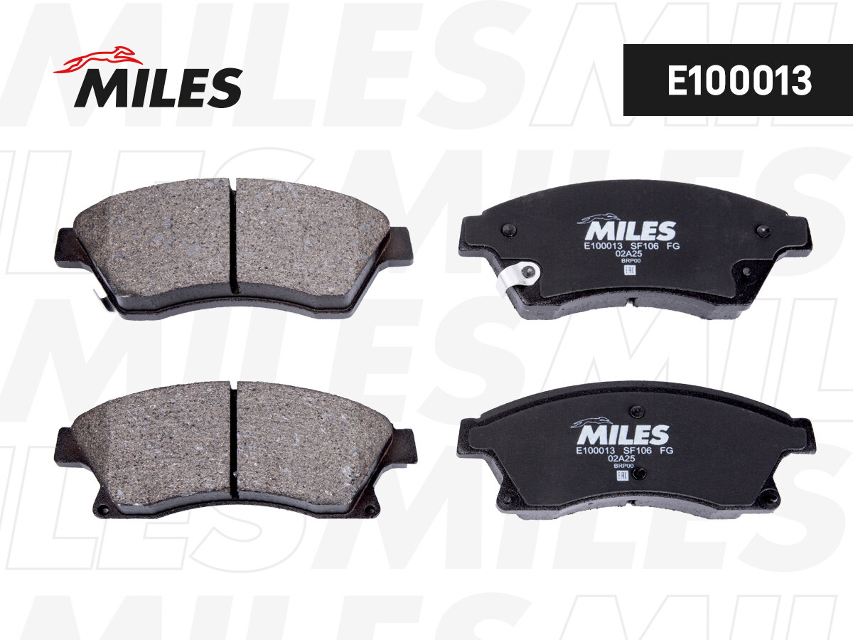 MILES Колодки тормозные передние (без датчика) (Смесь Semi-Metallic) CHEVROLET CRUZE/OPEL ASTRA J 15 10- E100013