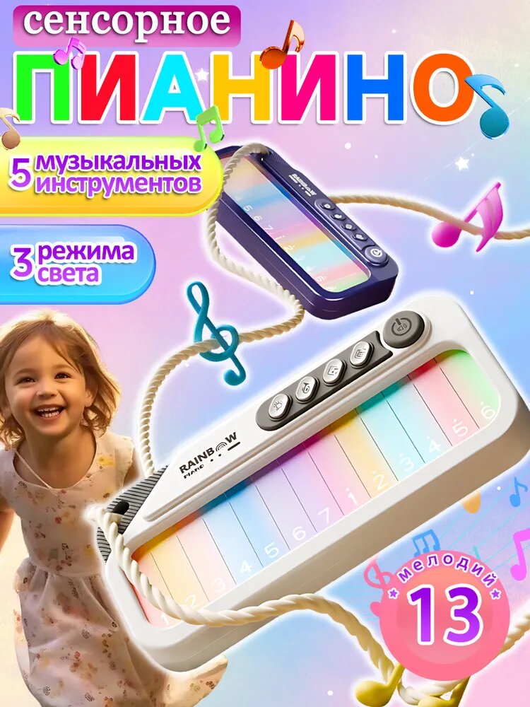 Пианино детское /синтезатор /Подарки для девочек 3-6 лет, развивающие и образовательные игрушки
