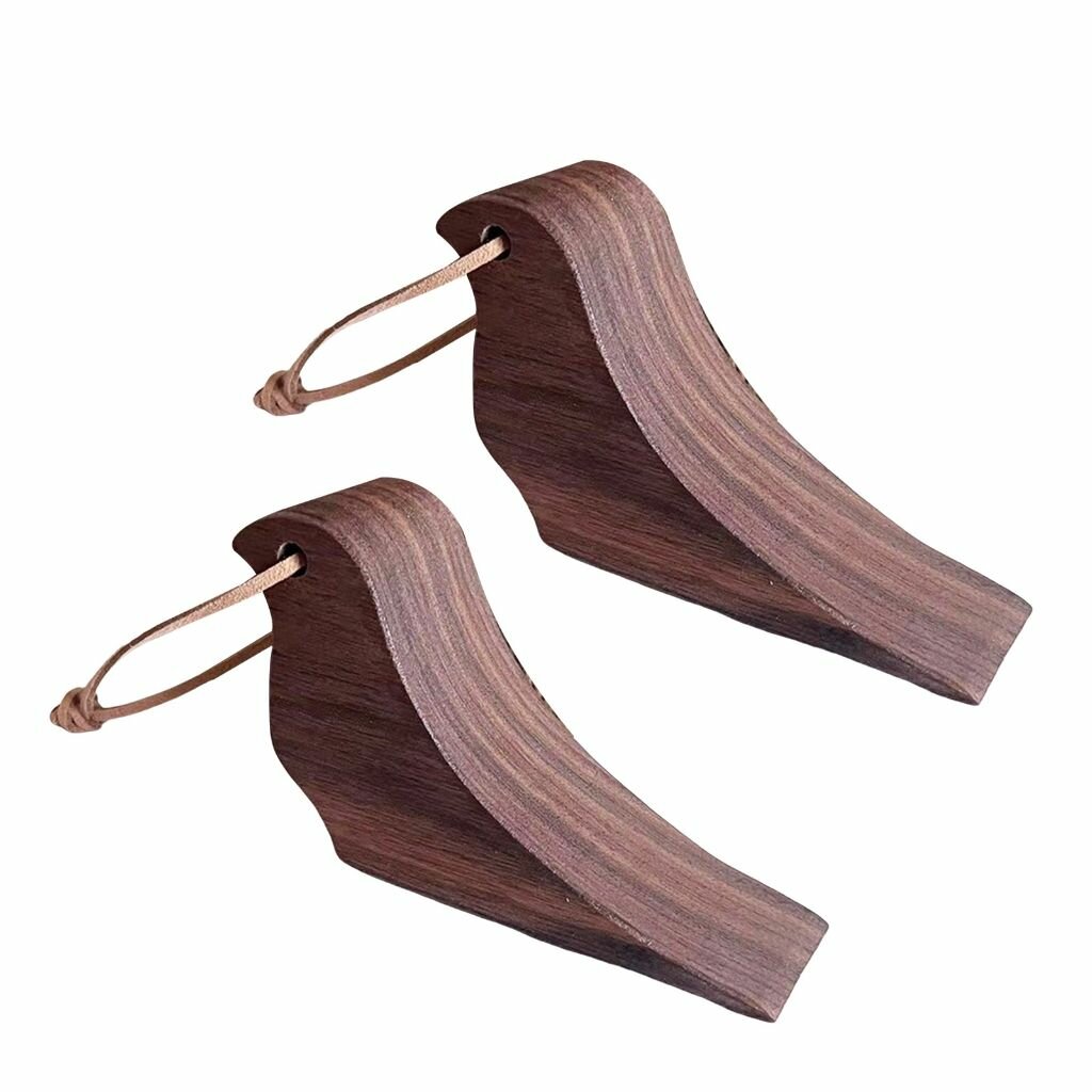 2 креативных деревянных зажима из бука и черного ореха для предотвращения столкновений, заглушки для предотвращения замыкания-Дверной упор для птиц из черного ореха