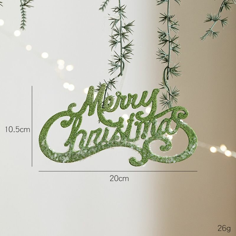 Подвеска с буквами Merry Christmas на Рождество,20,1, зеленый