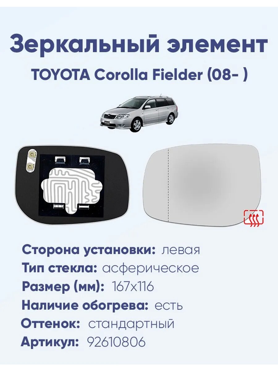 Зеркало TOYOTA Corolla Fielder (08- ) 92610806