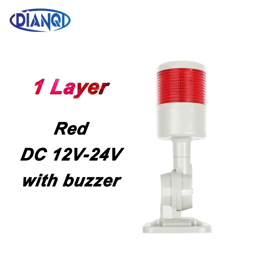 DIANQI Индикаторная лампа красная 12-24V с бузером