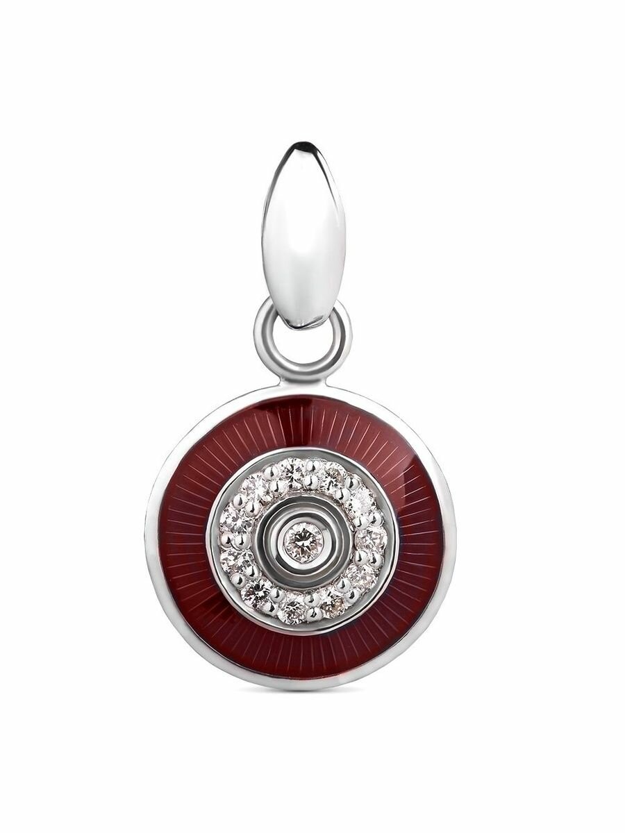 Подвеска, серебро, 925 проба, бриллиант