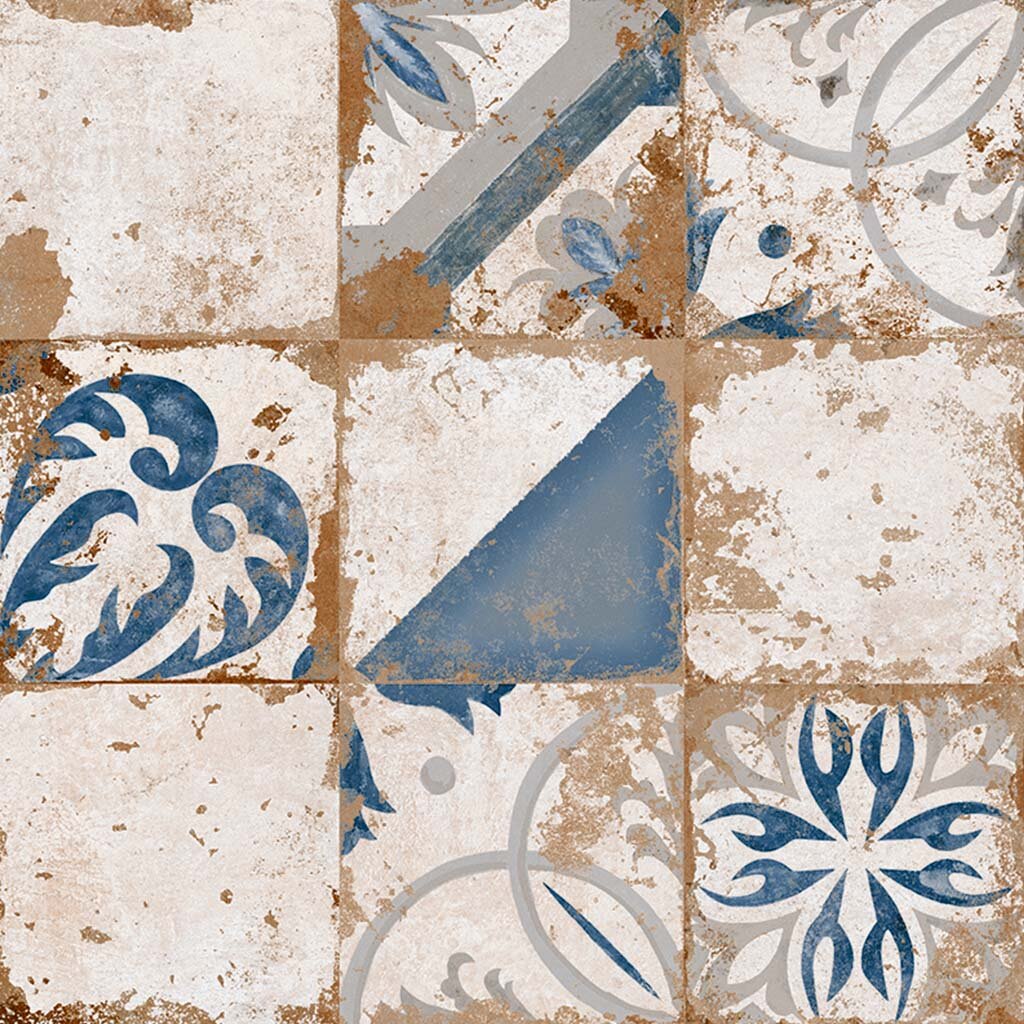 El Molino Керамогранит MEMORY 7 AZUL BRILLO глянц 58x58 10 мм арт. 78901606 (цена за 1 м2)