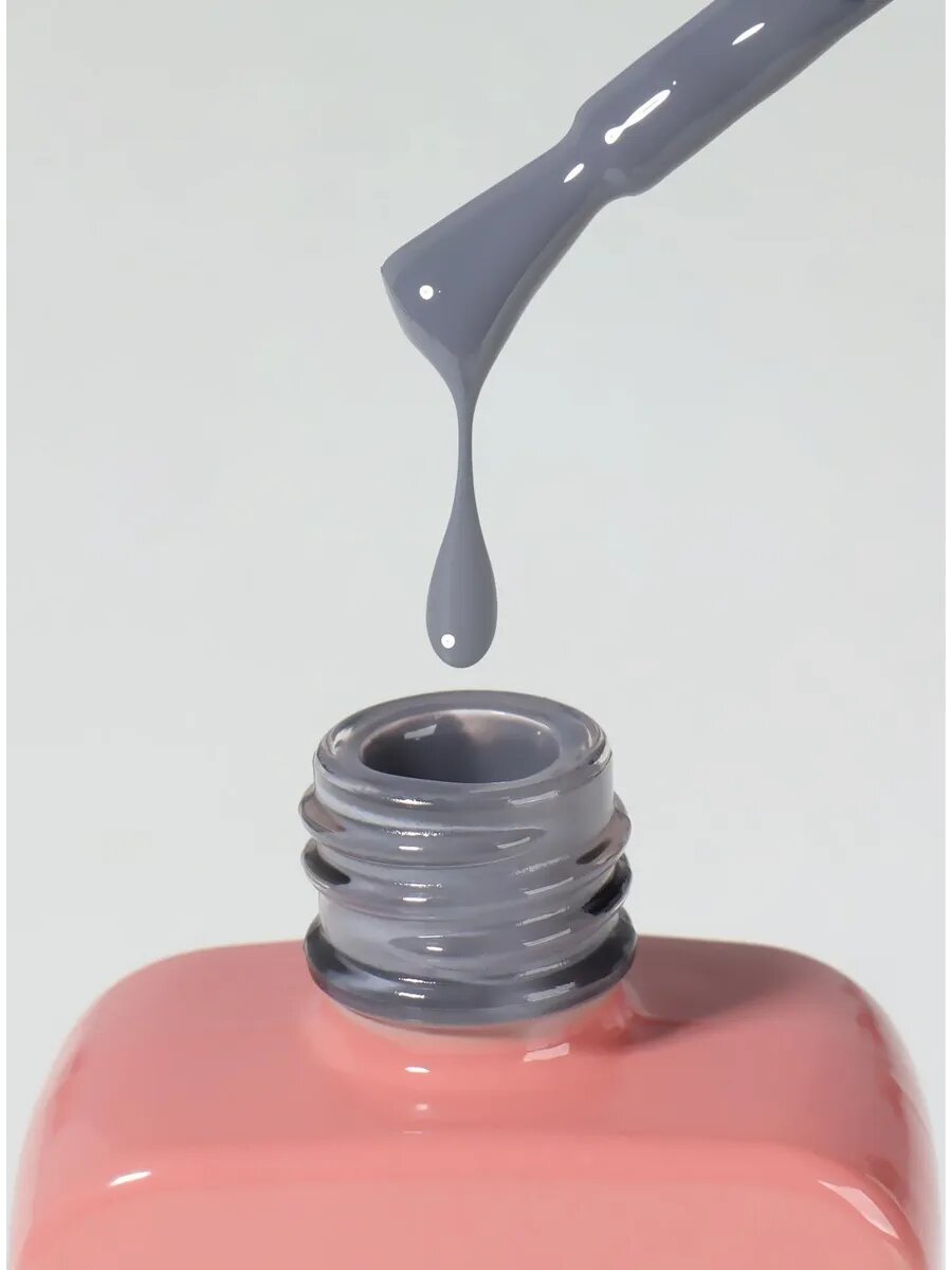 Гель лак для ногтей темно серый