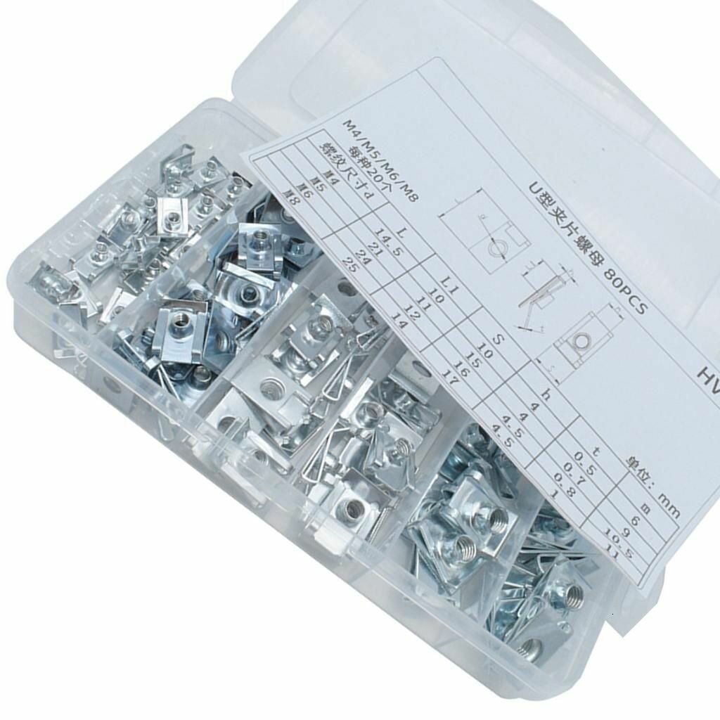 Металлические пружинные зажимные гайки разных размеров для автомобильного применения