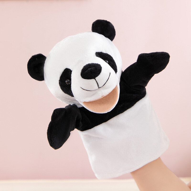 Игрушка-ручная кукла, животное, успокаивающая кукла, представление льва, подвижный рот, кукла животного, реквизит для обучения в детском саду